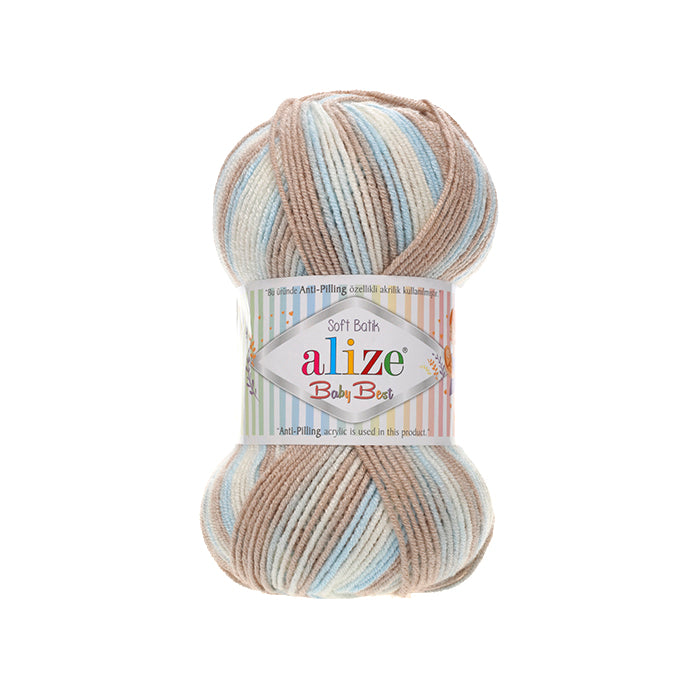 Alize Baby Best Batik 6657 Yarn - Soft Acrylic & Bamboo Blend for Babies