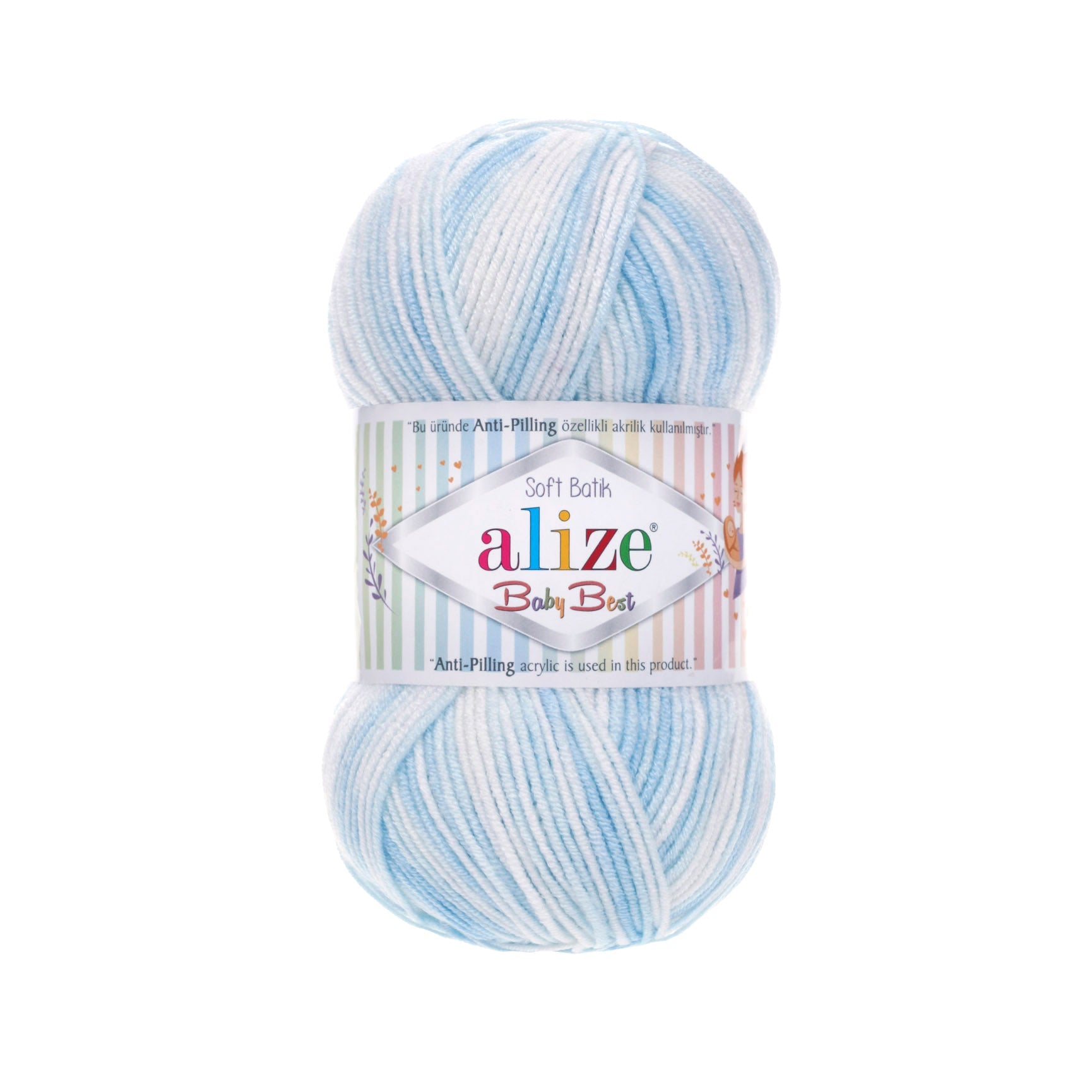 Alize Baby Best Batik 6669 Yarn - Soft Acrylic & Bamboo Blend for Babies