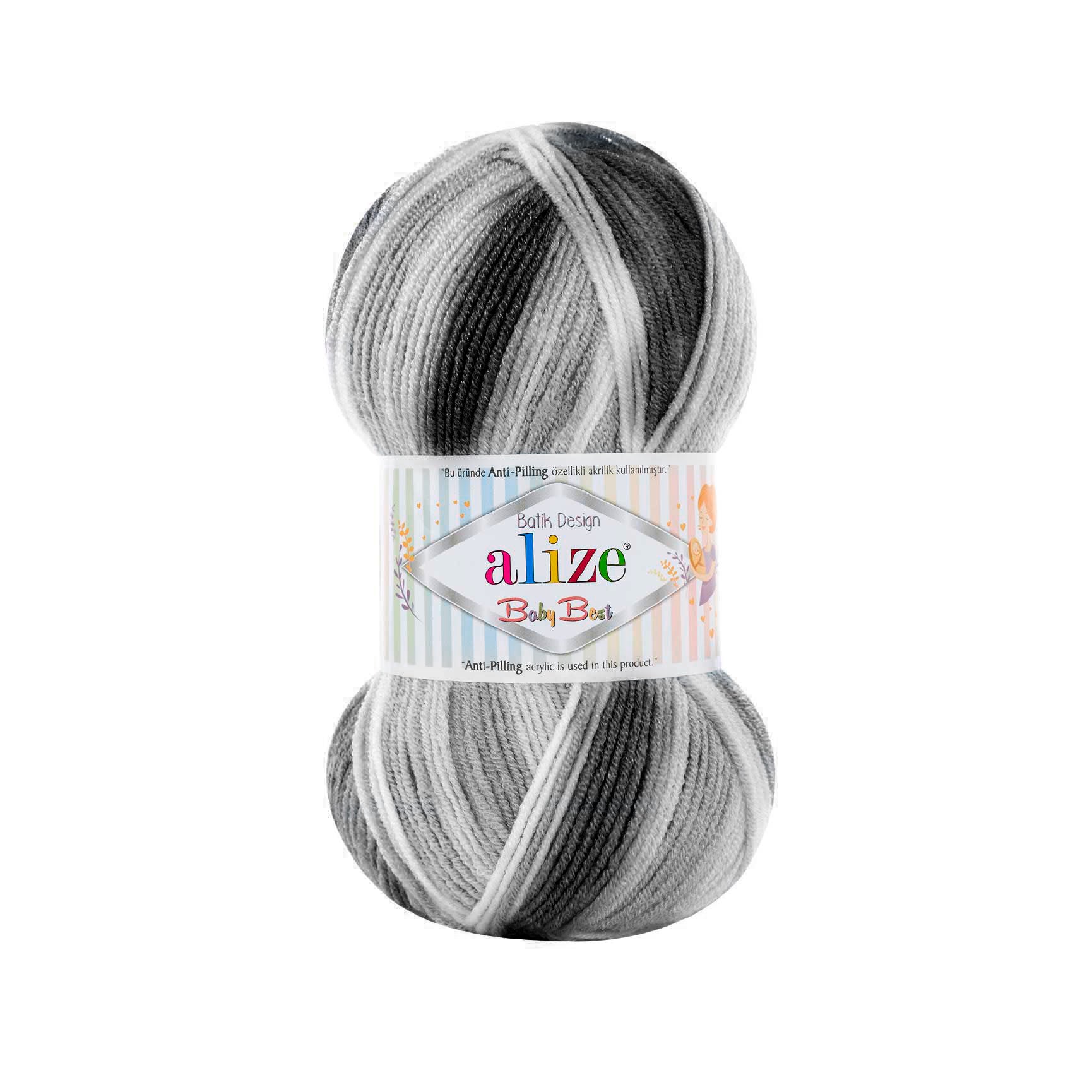 Alize Baby Best Batik 7542 Yarn - Soft Acrylic & Bamboo Blend for Babies