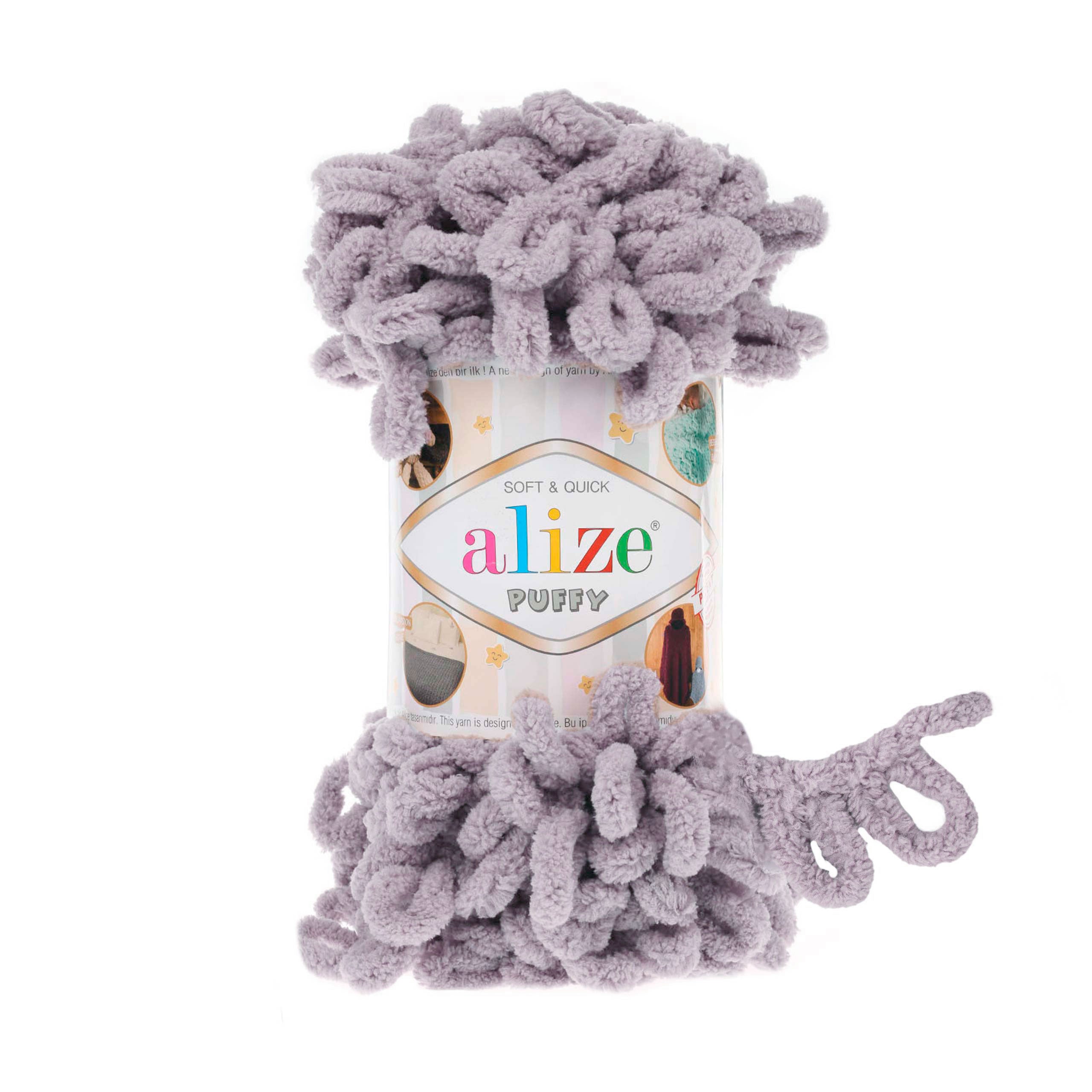 Alize Puffy 268: World's First Pre-Formed Loop Yarn, Easy Knitting