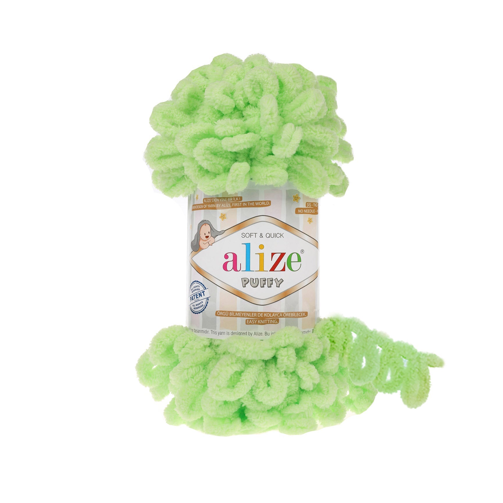 Alize Puffy 41: World's First Pre-Formed Loop Yarn, Easy Knitting ...