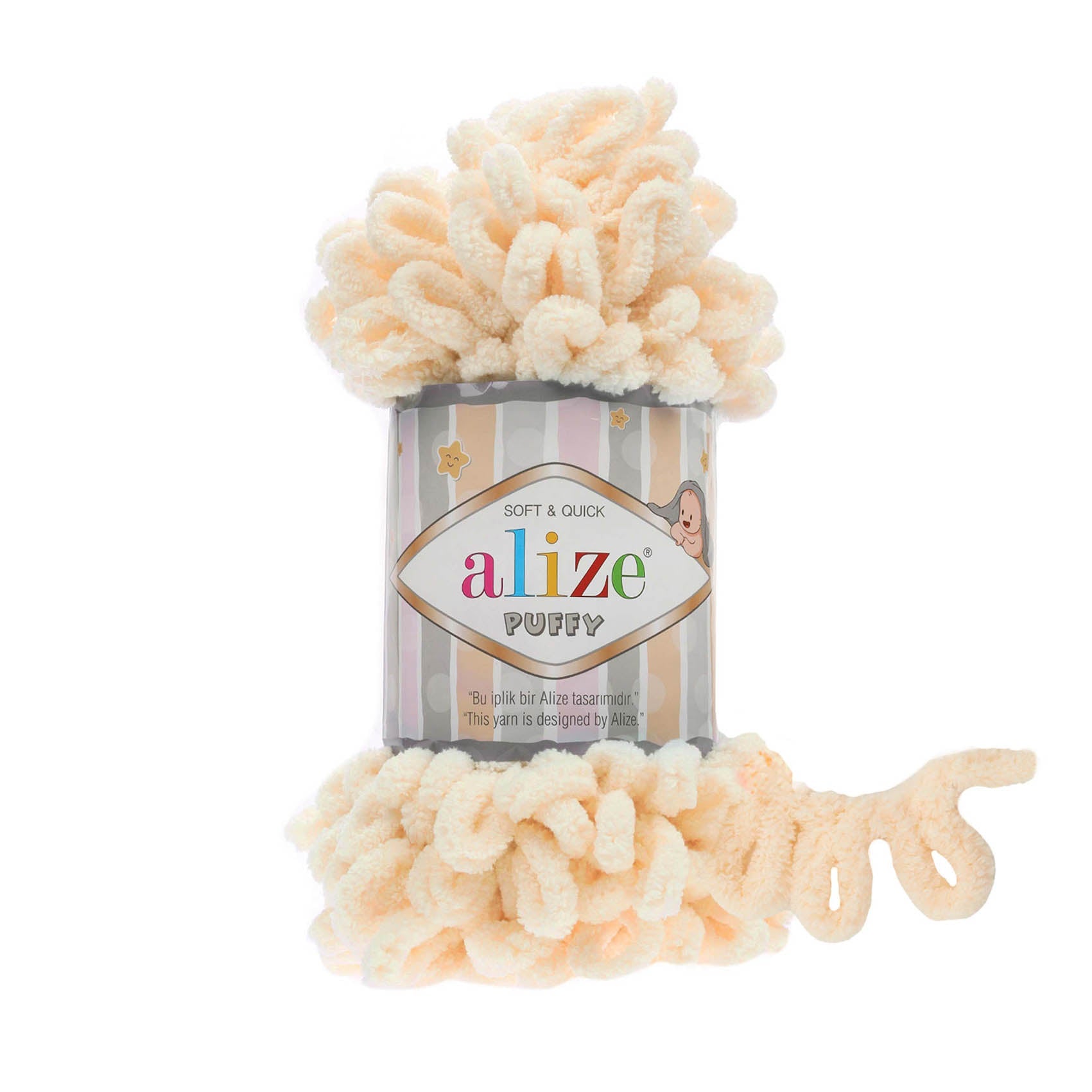 Alize Puffy 742: World's First Pre-Formed Loop Yarn, Easy Knitting