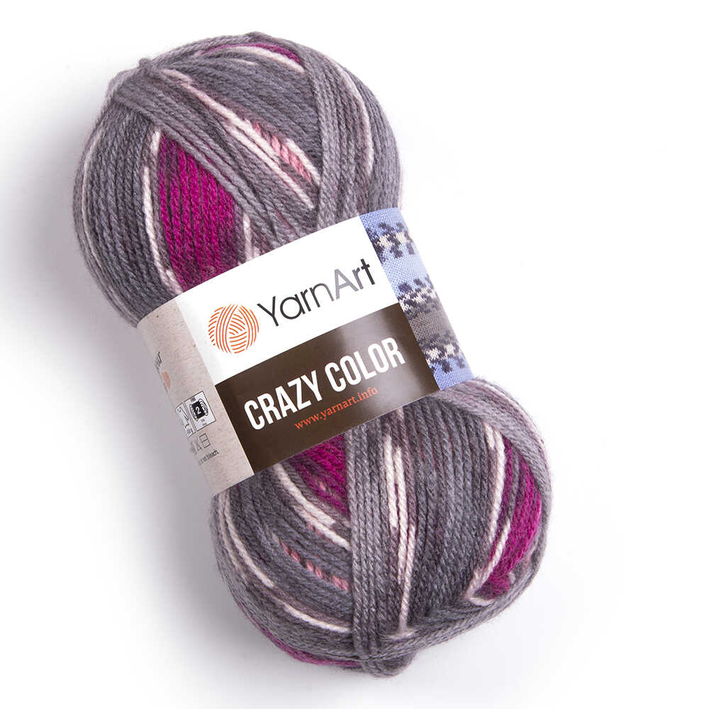 YarnArt Crazy Color 176: Self-Patterning Yarn for Vibrant Winter ...