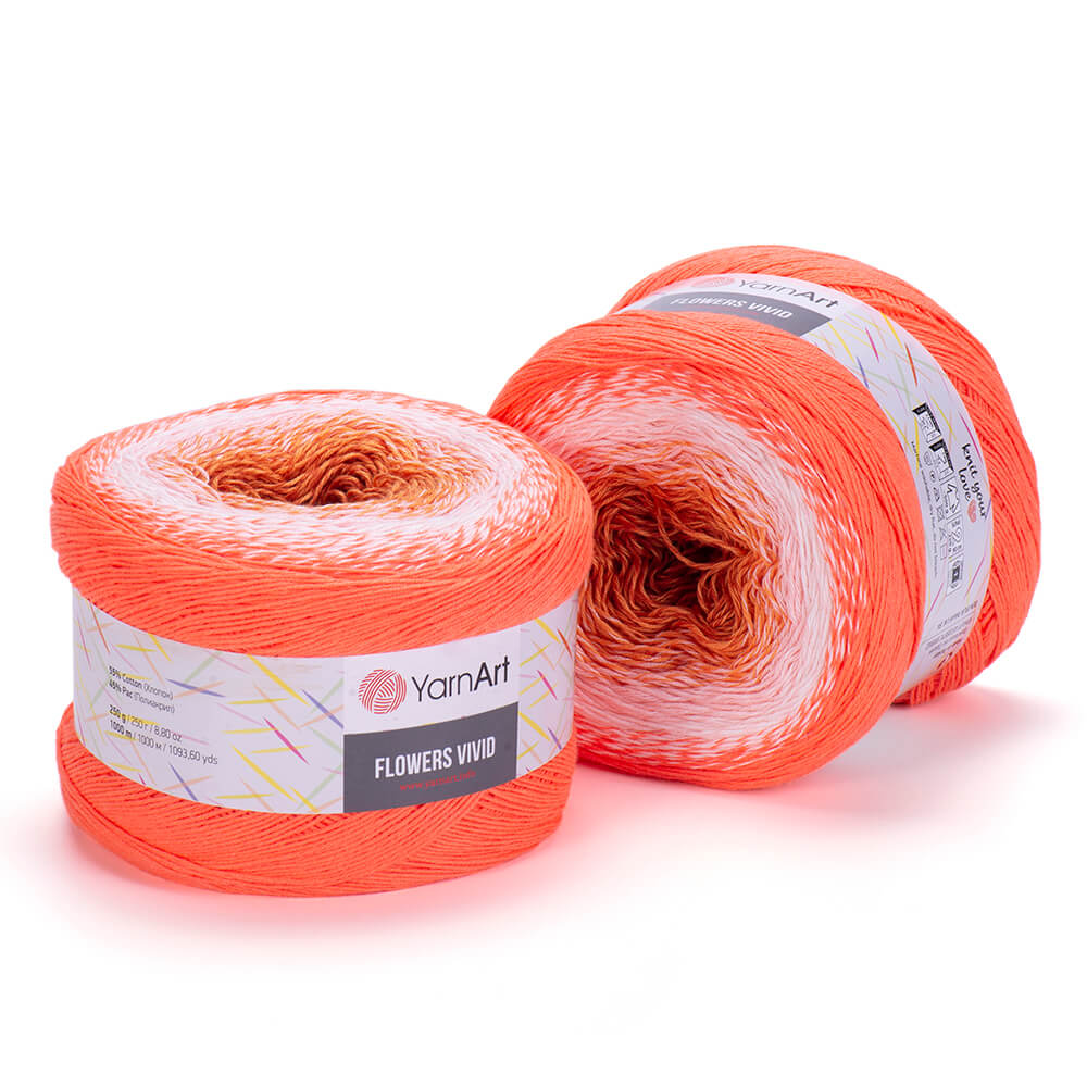 Yarnart Flowers Vivid: Cotton-Acrylic Blend for Vibrant Summer Knits