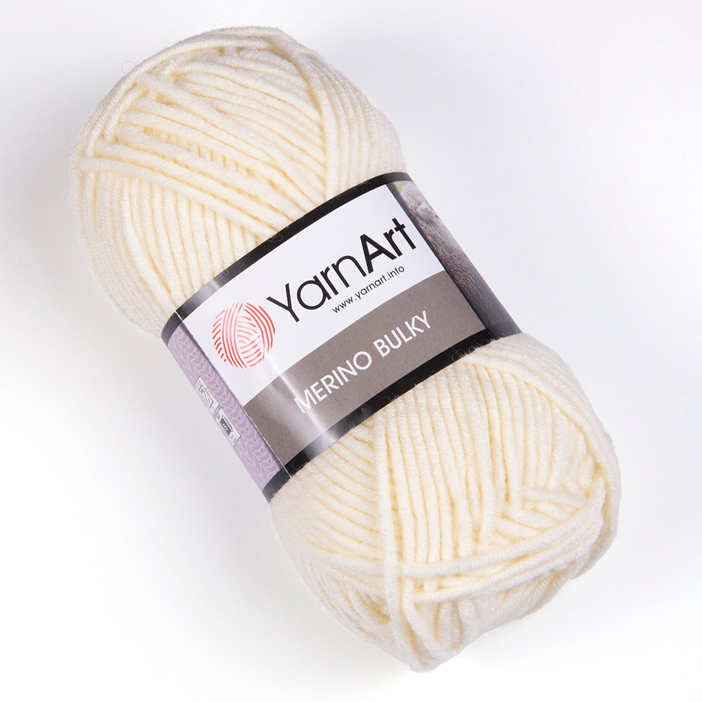 YarnArt Merino Bulky 502 - Thick & Soft Wool Yarn for Quick Winter Knits