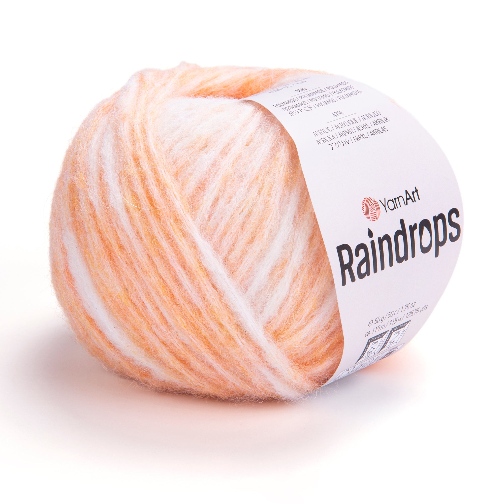 YarnArt Raindrops 2909 - Lightweight & Fluffy Wool Blend Yarn for Winter