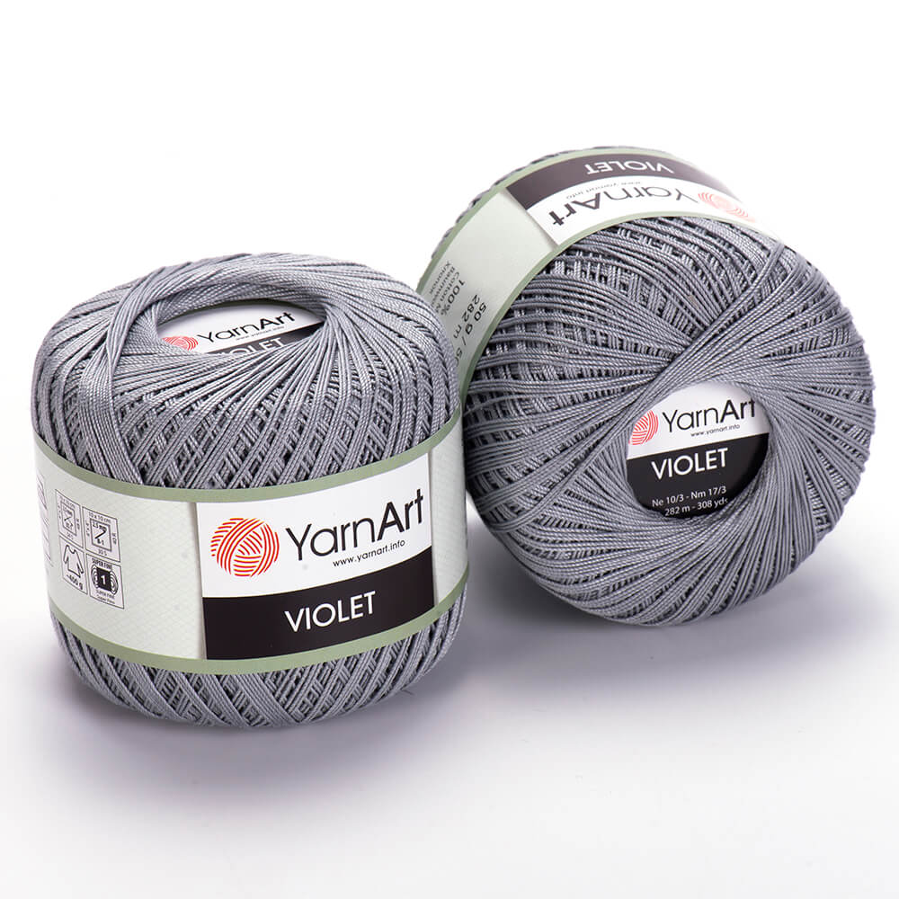 Yarnart Violet - 100% Mercerized Cotton Lace Yarn for Modern Crafts